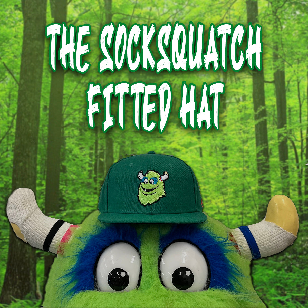 Socksquatch Fitted-Hat – Burlington Sock Puppets